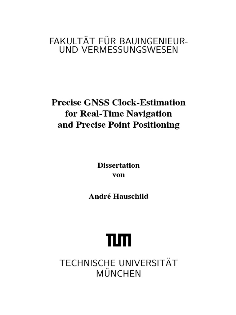 Precise Gnss Clock Estimation Pdf Global Positioning System Satellite