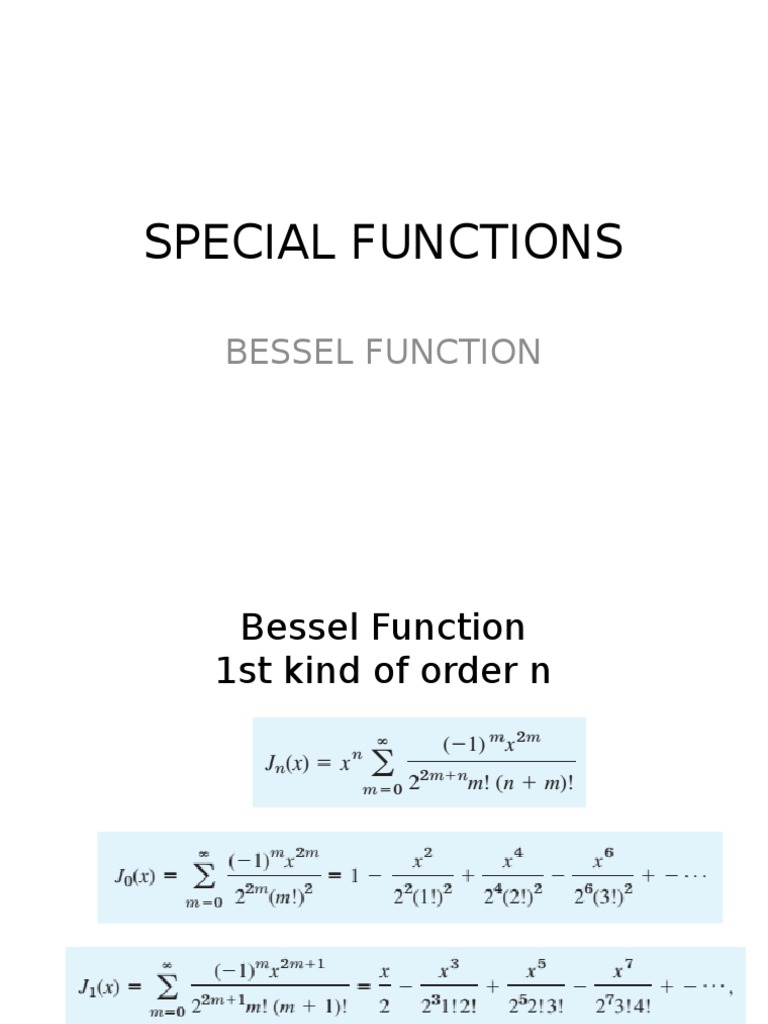 Special Functions: Bessel Function | PDF