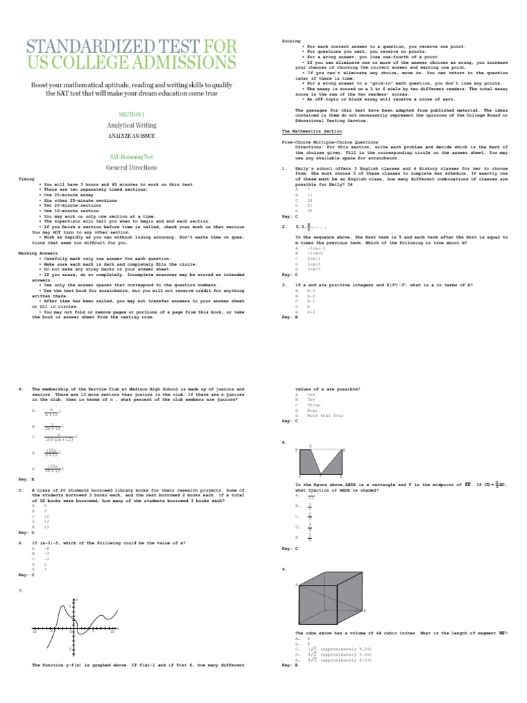 SAT Practice Test | PDF | King Arthur | Sat