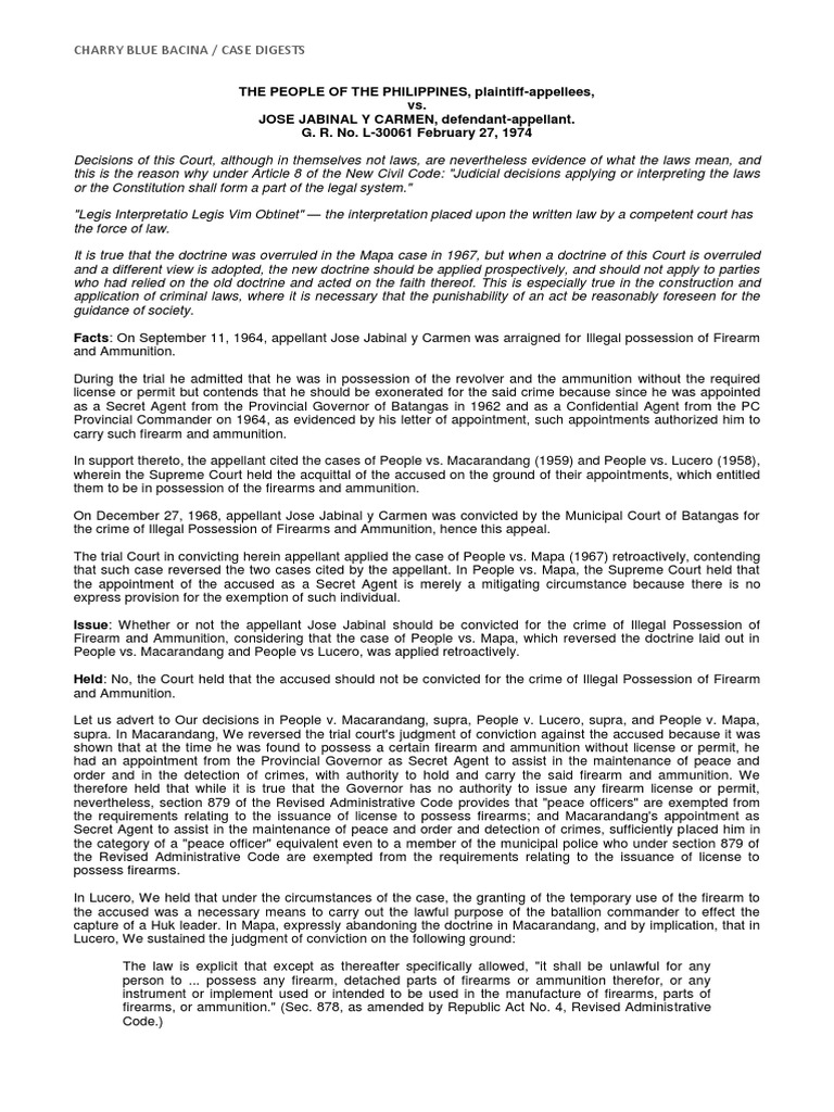 Charry Blue - Statutory Construction | PDF