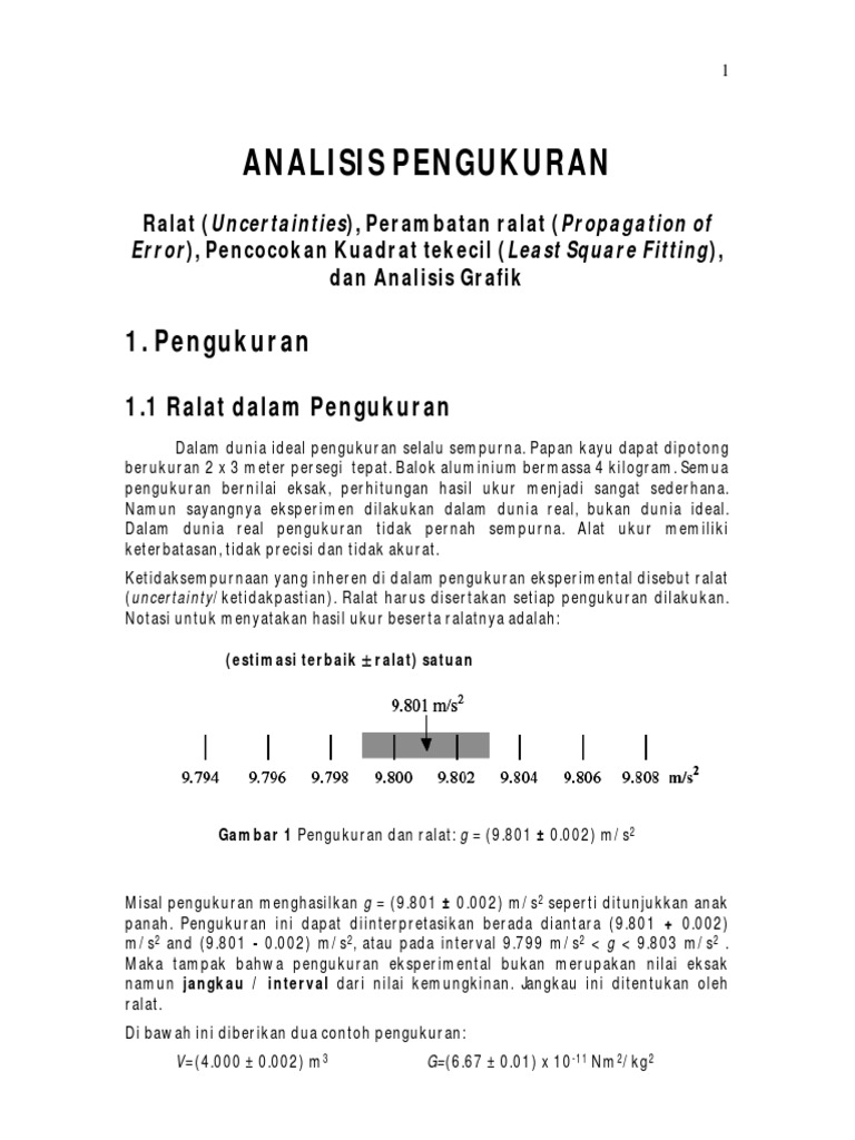 Analisis Pengukuran Ralat | PDF
