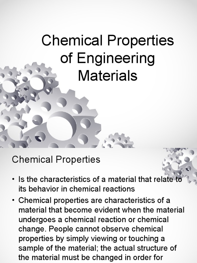 Chemical Properties of Engineering Materials | PDF | Corrosion ...