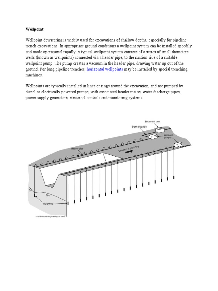 Wellpoint: Horizontal Wellpoints | PDF | Geotechnical Engineering ...