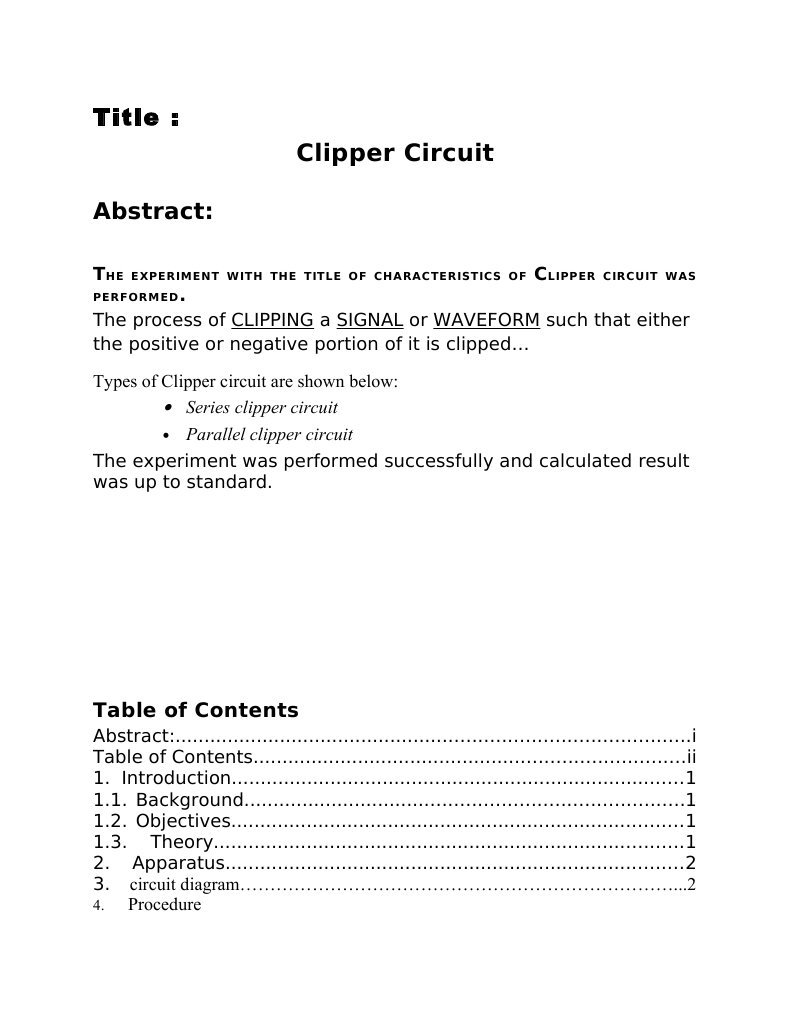 Clipper Circuit | PDF | Electrical Network | Diode