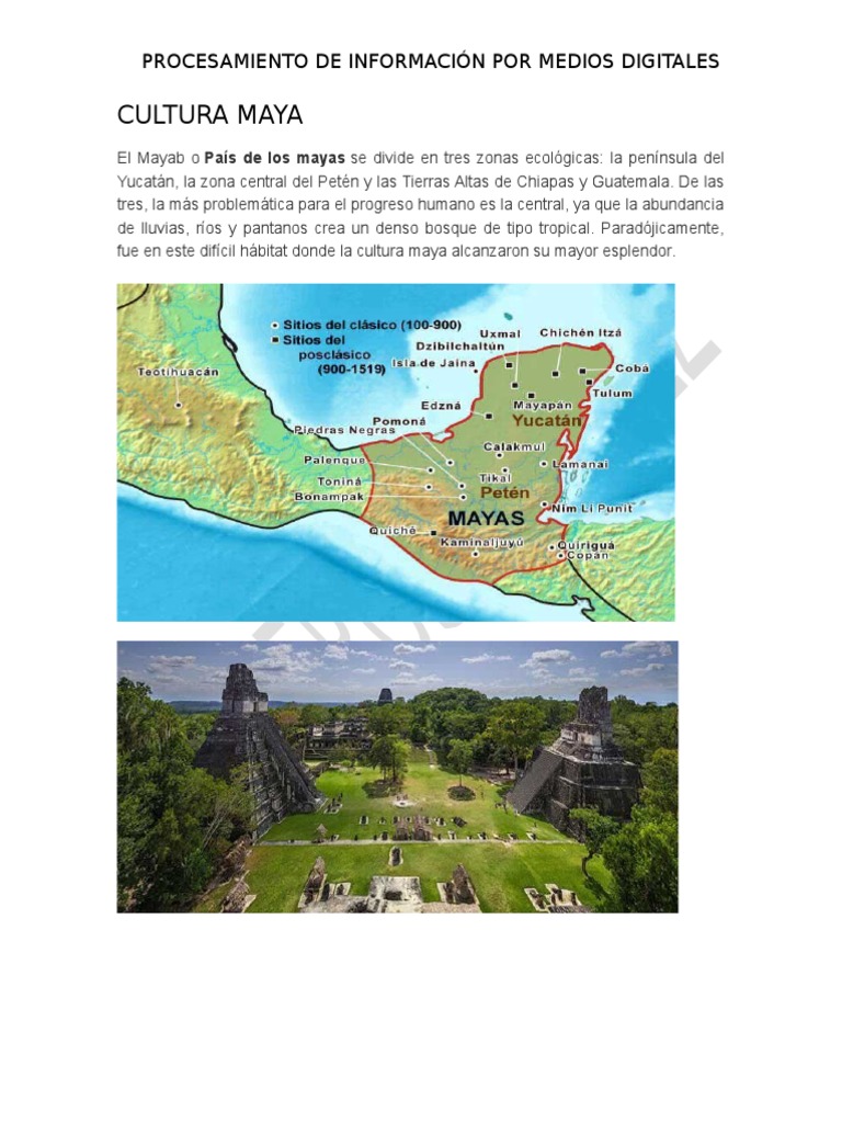 Cultura Maya: Procesamiento De Información Por Medios Digitales ...
