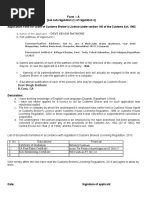 Customs Broker License Application Form | PDF | Justice | Crime & Violence