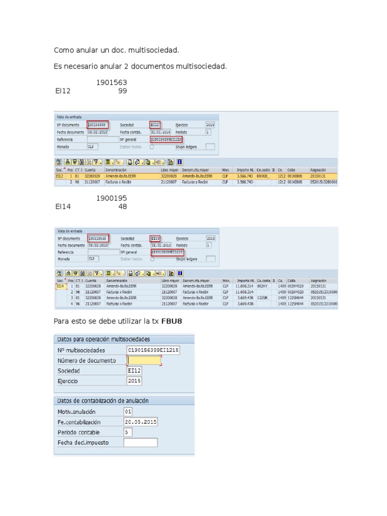 Manual Fbu8 SAP | PDF