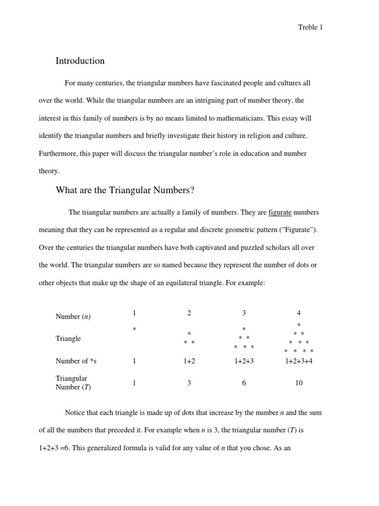 Tri Numbers Essay | PDF | Triangle | Prime Number