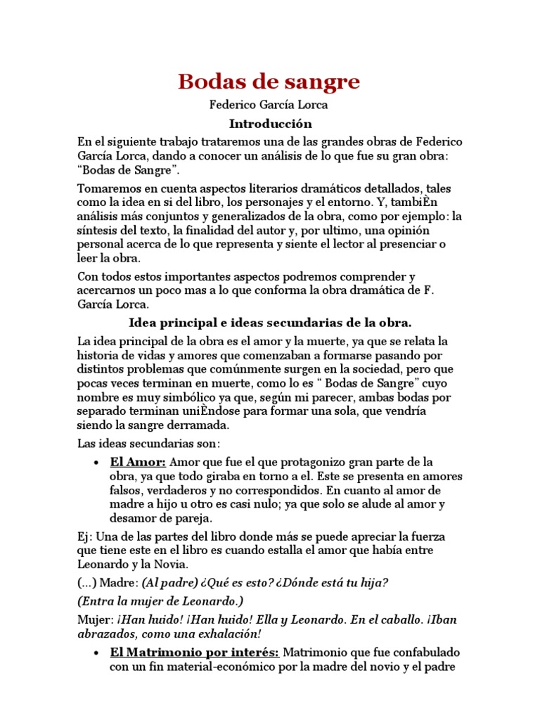 Bodas de Sangre | PDF | Boda