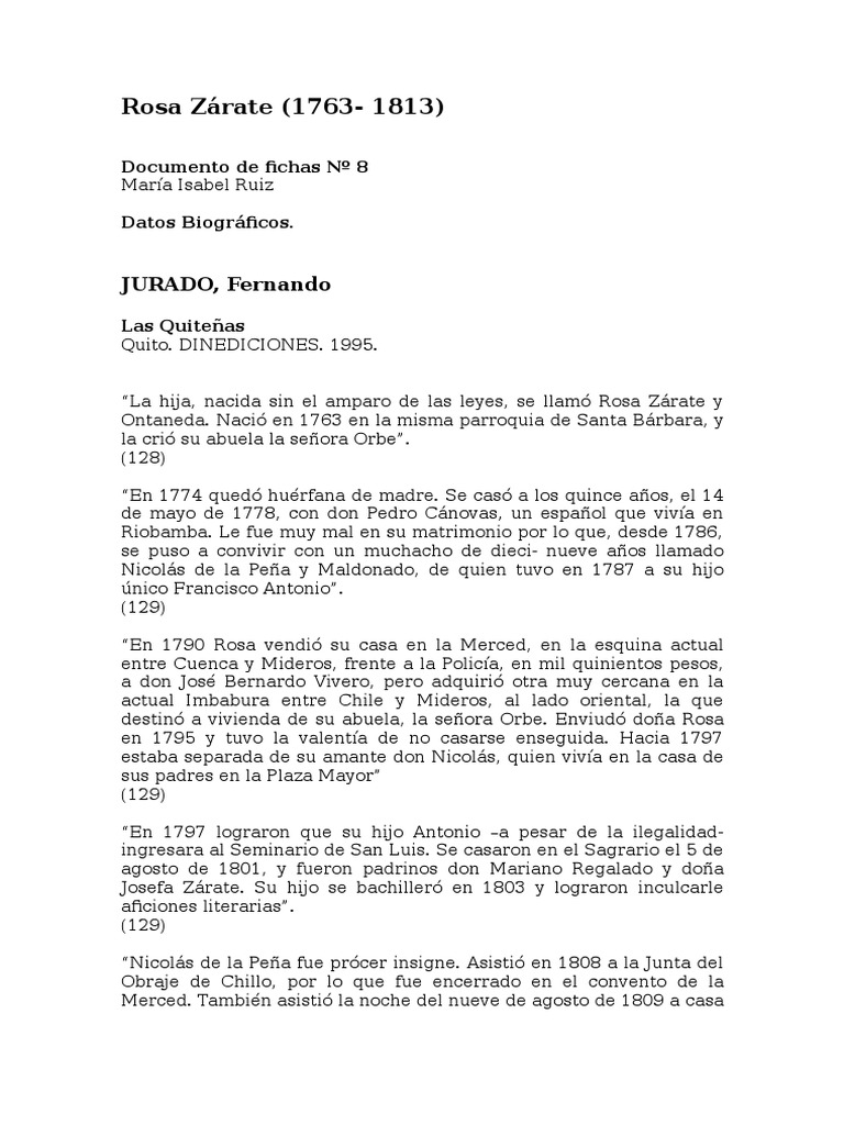 Rosa Zárate | PDF | Ecuador | España