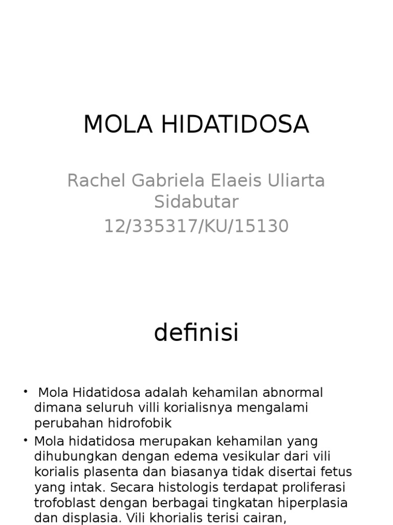 Mola Hidatidosa | PDF