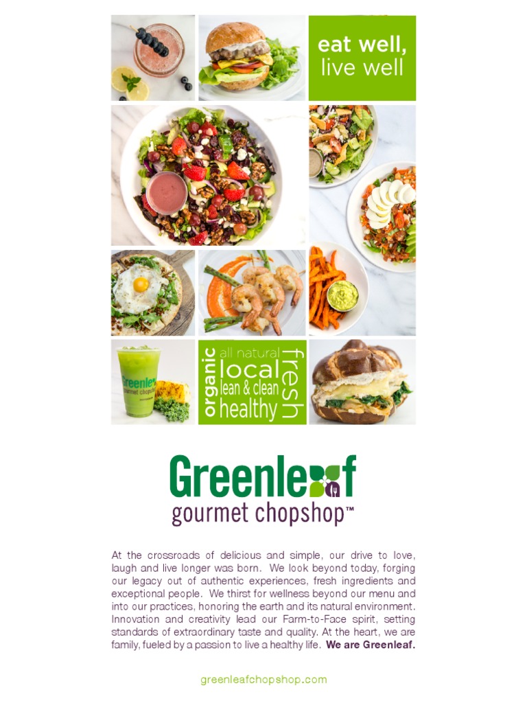 Greenleaf Menu PDF | Salad | Edible Plants