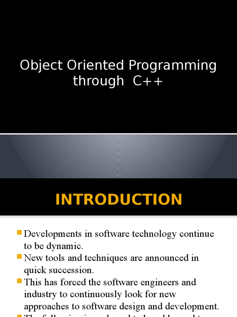 Object Oriented Programming through C++ Explained | PDF | Object (Computer Science) | Object ...