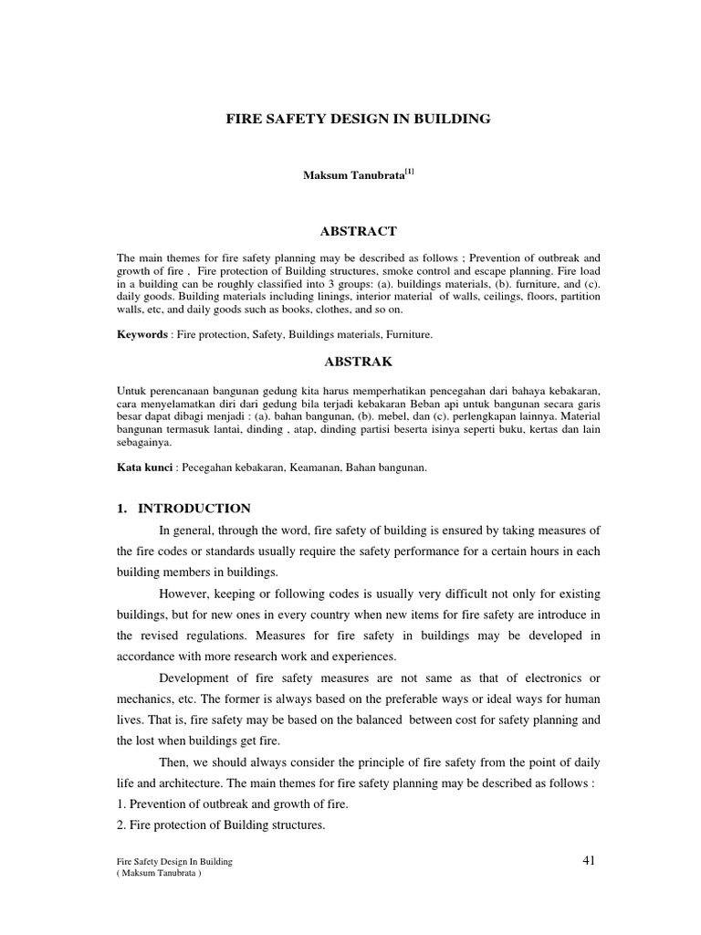Fire Safety Design in Buildings | PDF | Combustion | Polyvinyl Chloride