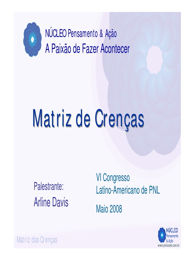 Matriz de Crencas - Arline Davis | PDF | Conceitos psicológicos ...