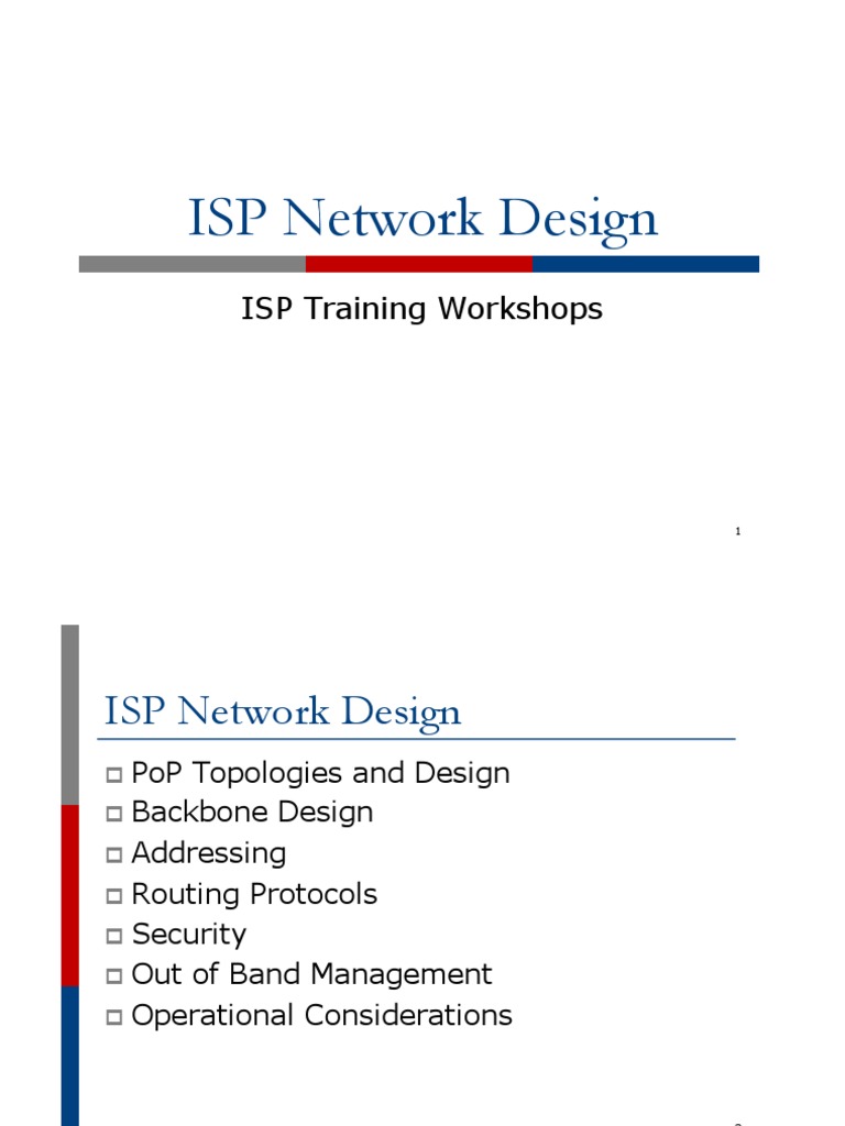 1-isp-network-design.pdf | Computer Network | Router (Computing)