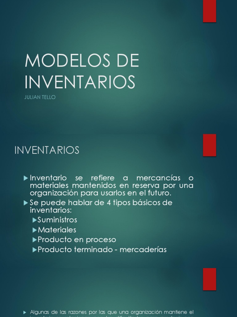 Modelos de Inventarios Eoq | PDF | Inventario | Economias