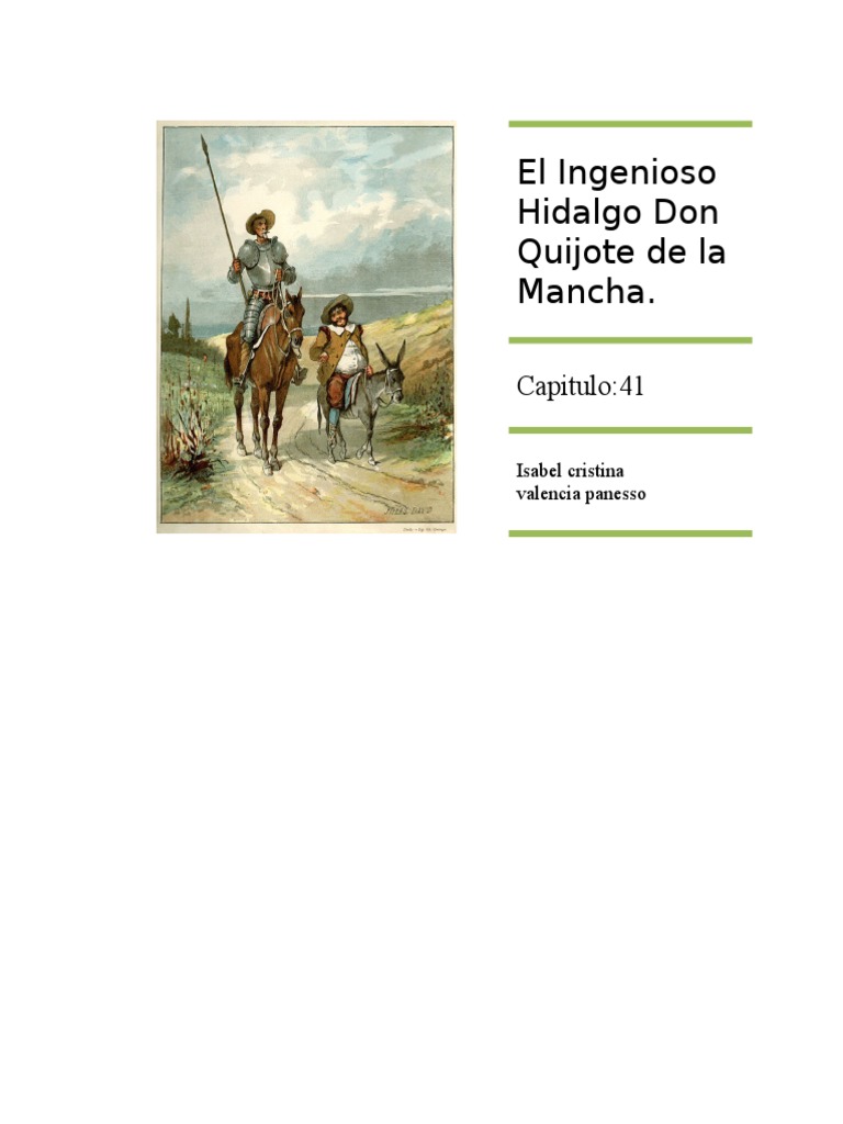 El Ingenioso Hidalgo Don Quijote de La Mancha Correccion | PDF | Miguel ...