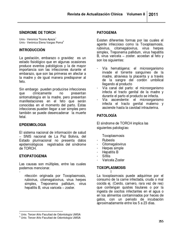 Actualizaciòn en TORCH | PDF | Infección | Virus