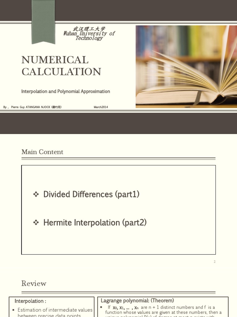 Numerical Calculation | PDF