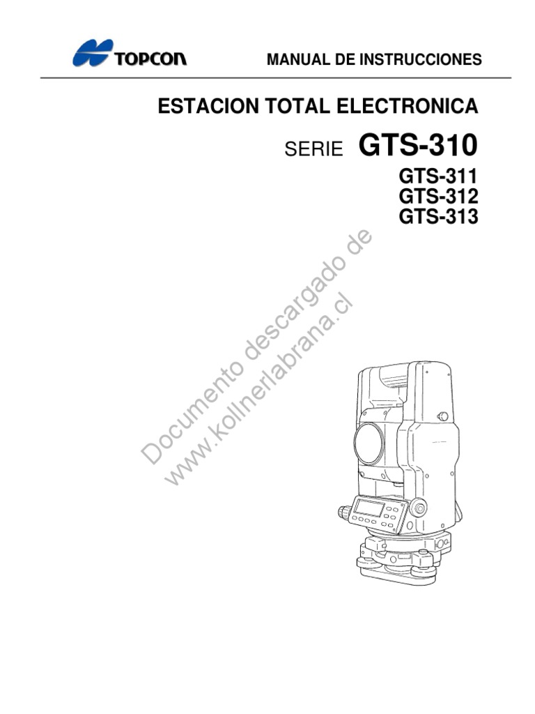 Topcon GTS-310 Manual | PDF