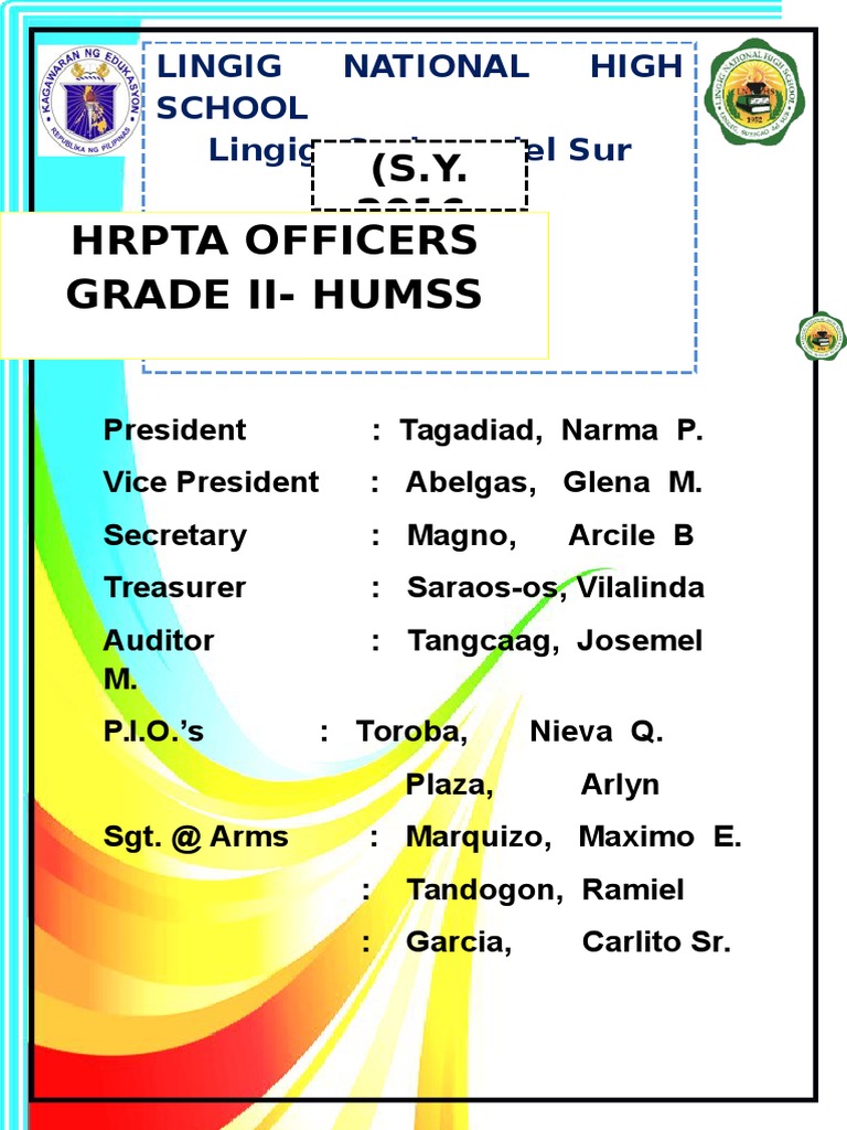 CLASSROOM OFFICERS GRADE 11 Humss | PDF