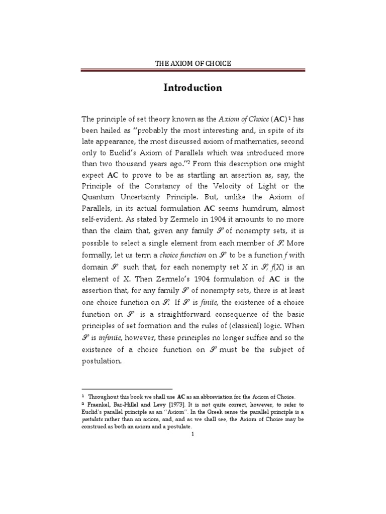 Axiom of Choice Book3 | PDF | Axiom | Basis (Linear Algebra)