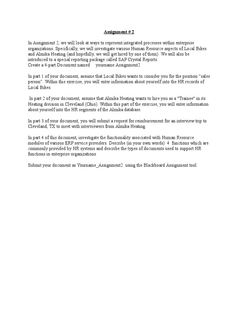 Assignment ERP2 | PDF