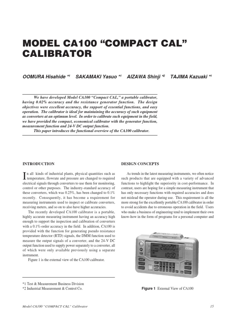 Yokogawa CA100 | Power Supply | Amplifier