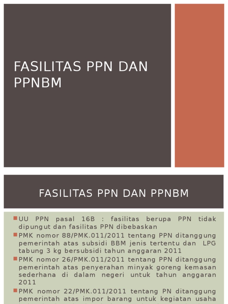 Fasilitas PPN Dan PPNBM | PDF