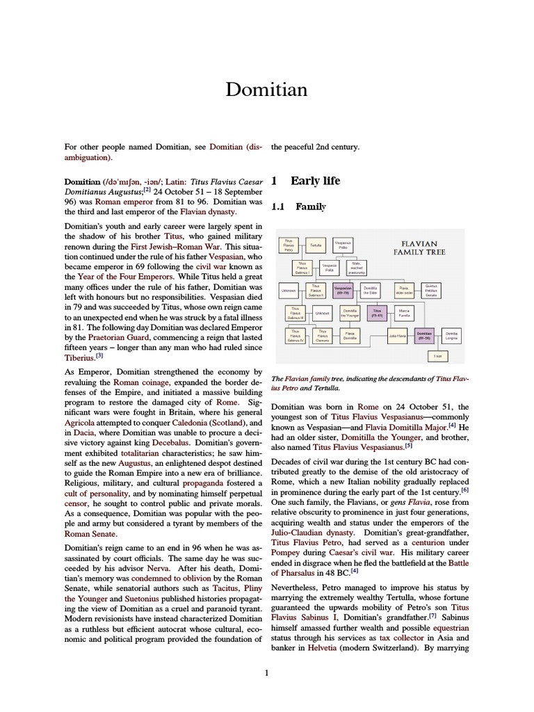 Domitian: Reign and Legacy | PDF | Titus | Vespasian