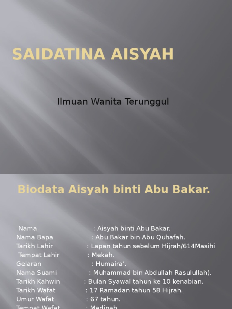 Saidatina Aisyah Pdf