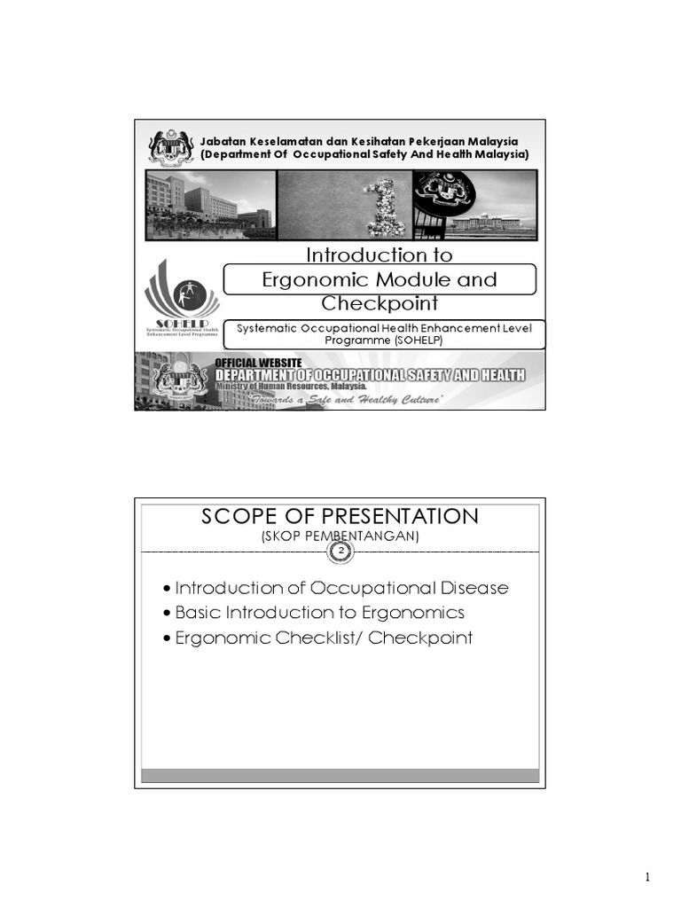 Ergonomic SOHELP | PDF | Public Health | Working Conditions