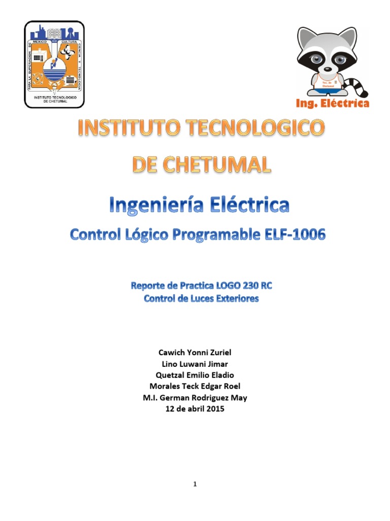 PLC Logo Reporte | PDF | Puerta lógica | Controlador lógico programable