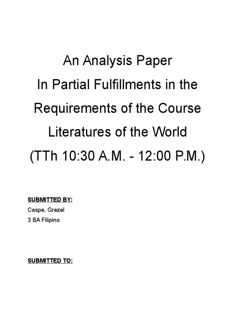 World Literature Analysis | PDF