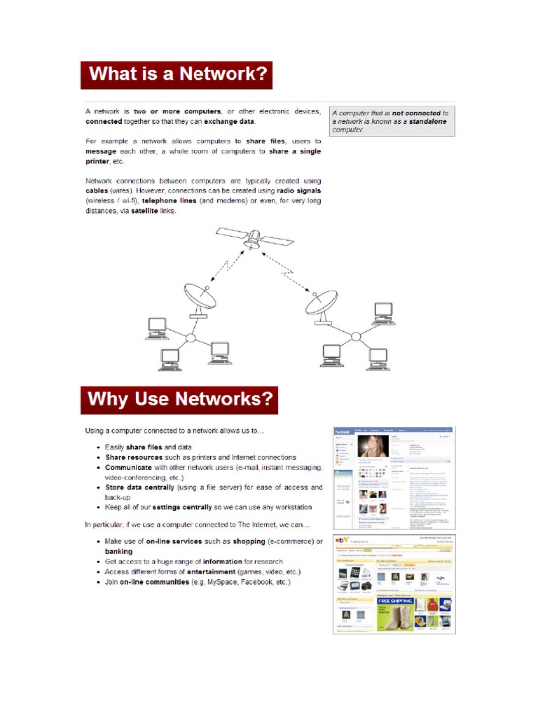 ICT Chapter4 Networks Notes