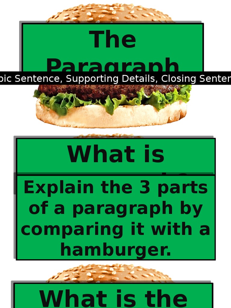 The Paragraph - Supporting Details, Closing Sentence | PDF | Paragraph ...