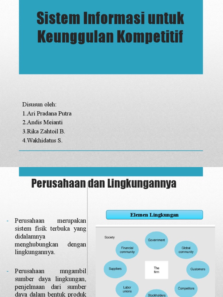 Sistem Informasi Untuk Keunggulan Kompetitif | PDF