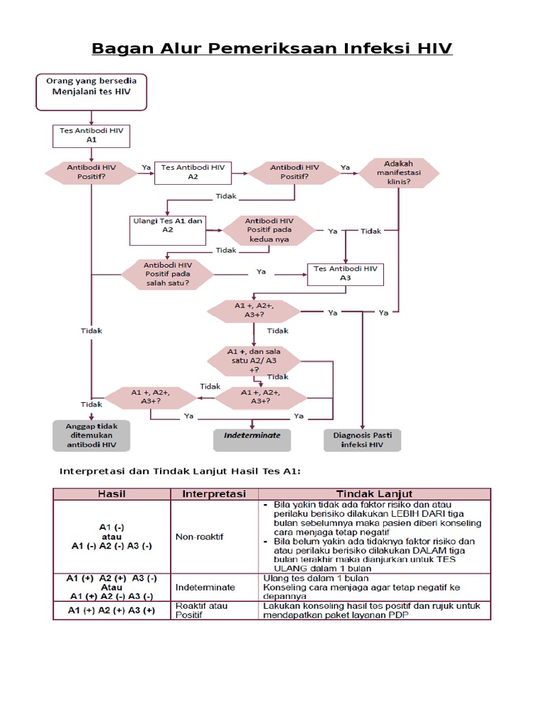 Bagan Alur Pemeriksaan Infeksi HIV | PDF