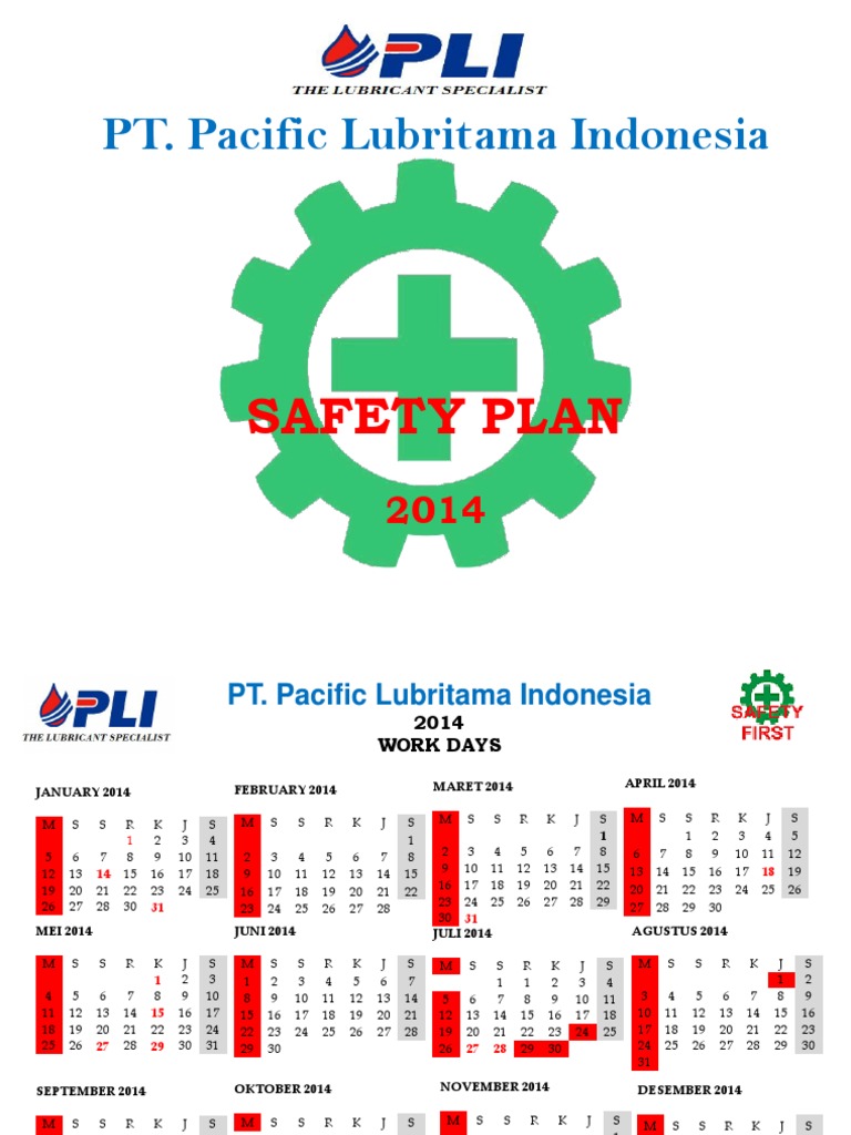 Contoh Safety Plan 2014 (PT - PLI) | PDF