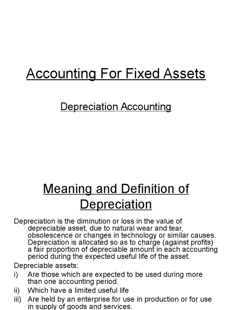 Depreciation Accounting | PDF | Depreciation | Economics