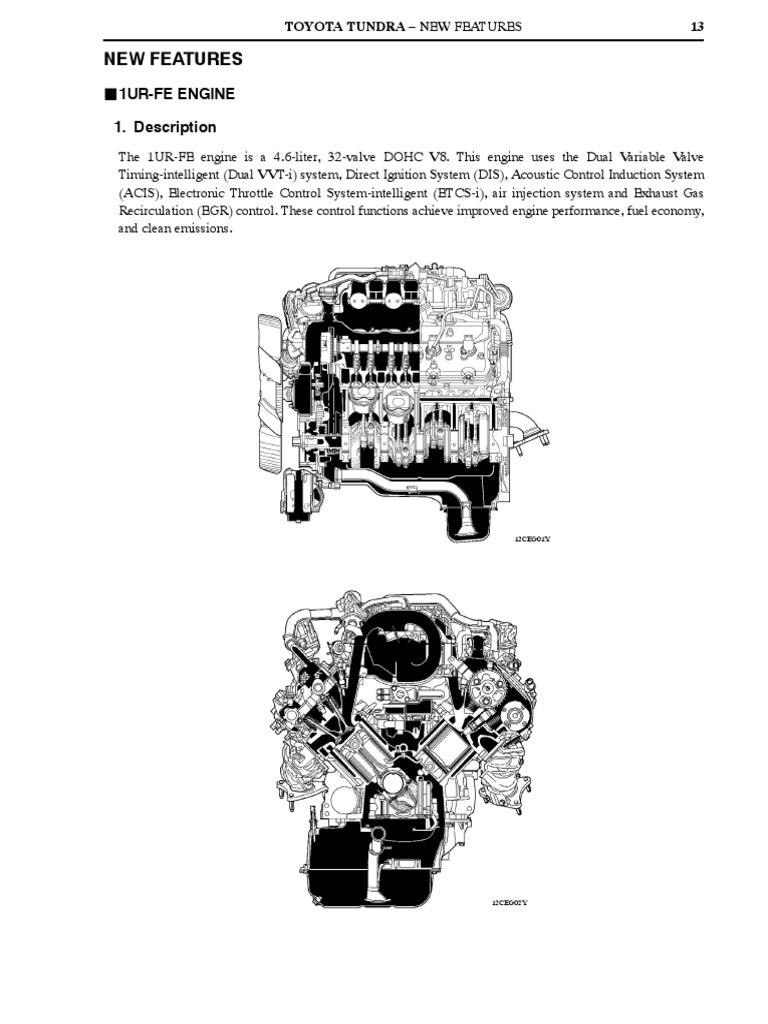 1UR-FE Engine Specifications and Features | PDF | Throttle | Piston