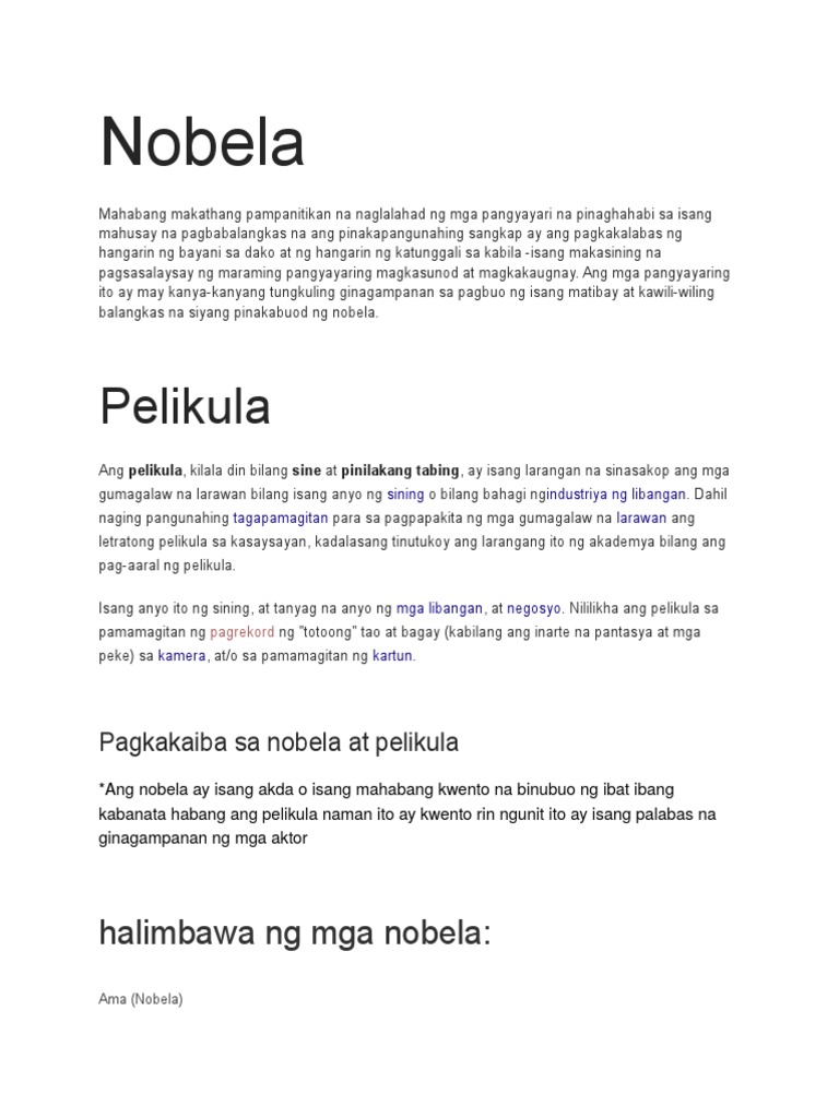 Nobela | PDF