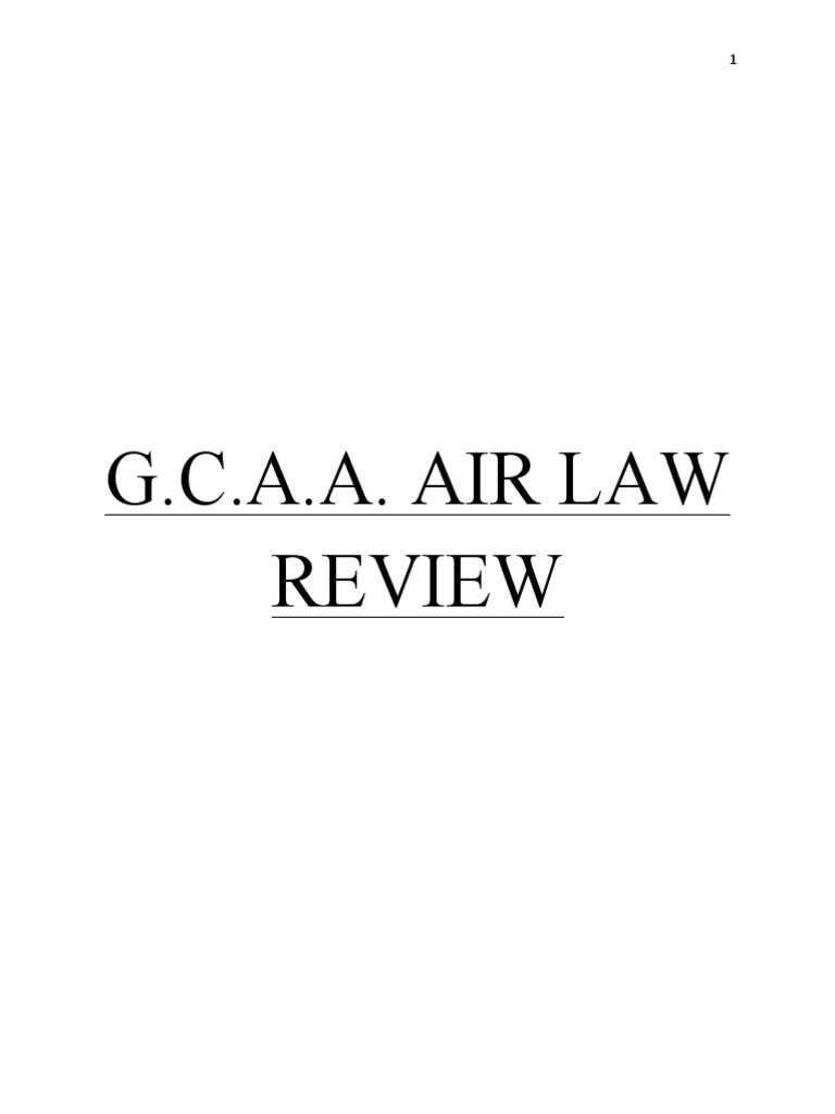 GCAA Air Law Review: Medical Deferrals and License Validations | PDF ...