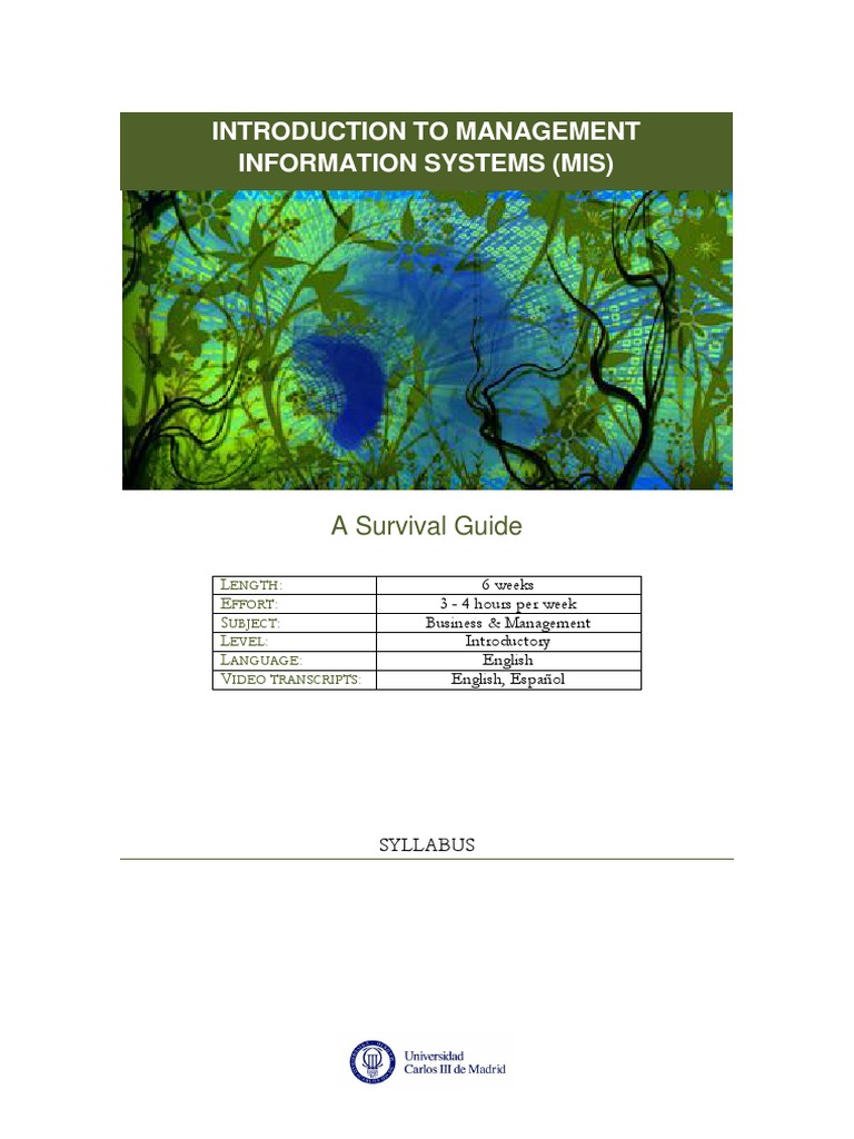 Introduction To Management Information Systems (Mis) : A Survival Guide ...
