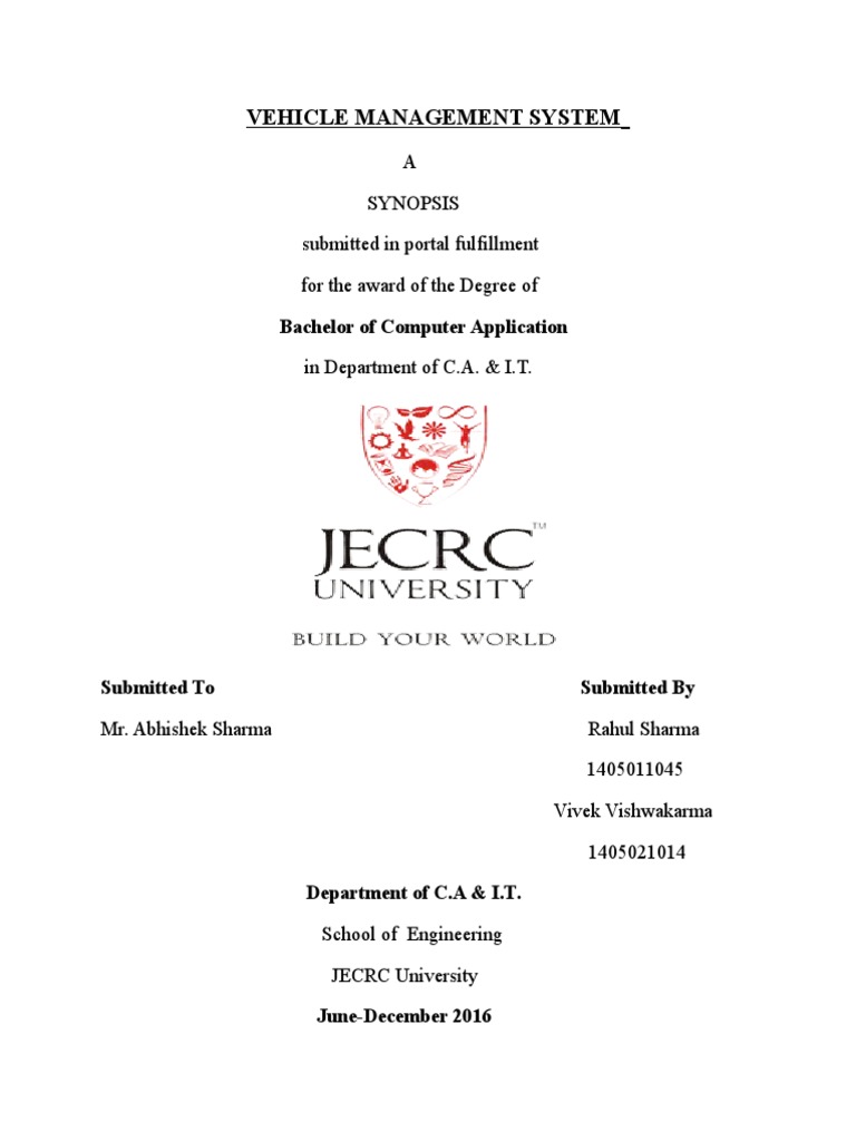 Vehicle Management System | PDF | Customer Relationship Management ...