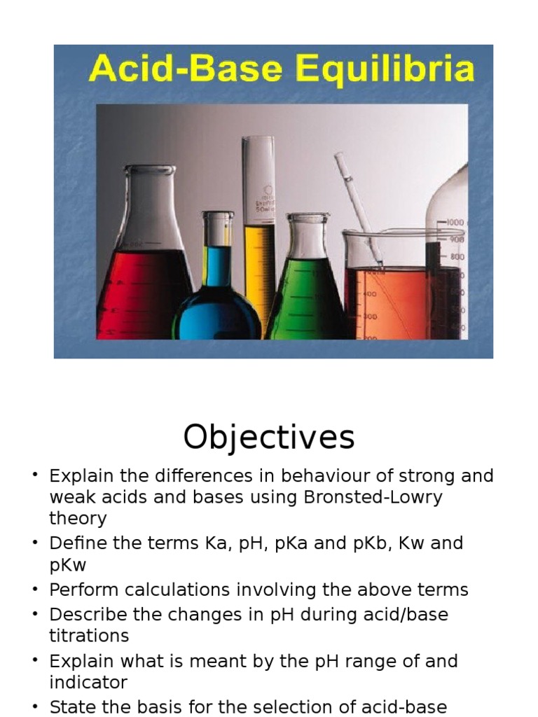 Acid Base Equilibria | PDF | Titration | Chemistry