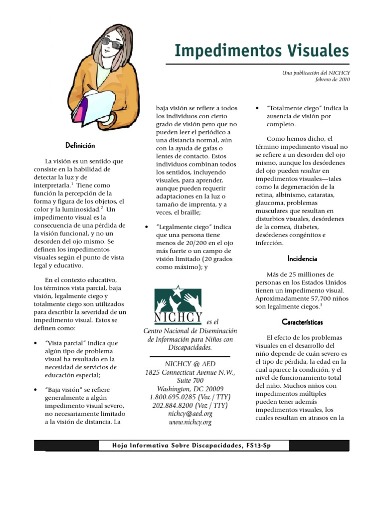 Impedimentos Visuales | PDF | Percepción visual | Educación especial