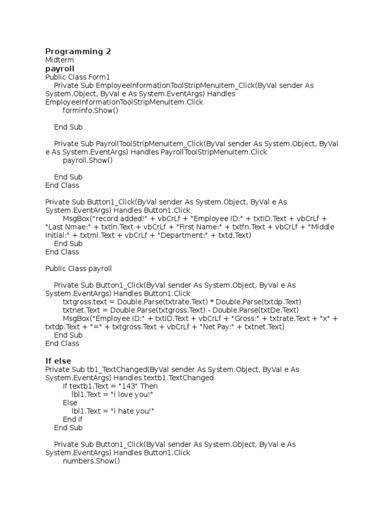 Prog 2 Midterm | PDF | Computer Programming | Teaching Mathematics