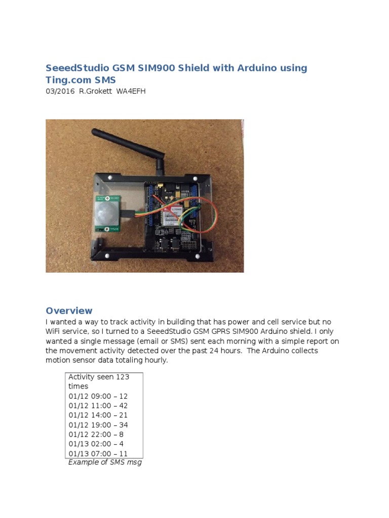 Using GSM SIM900 Arduino | PDF | Short Message Service | Arduino